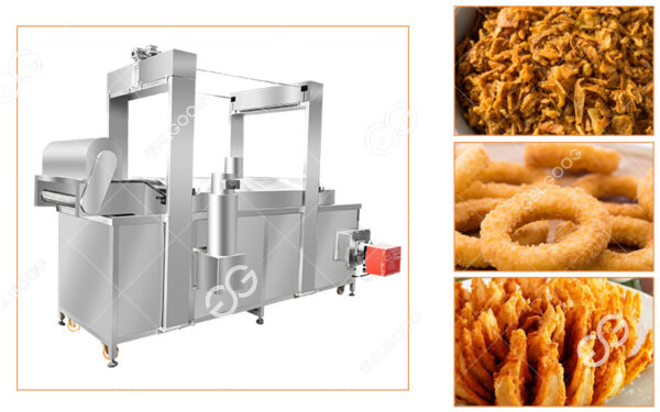 Fried Onion Making Machine Onion Rings Frying Machine 300Kg/h
